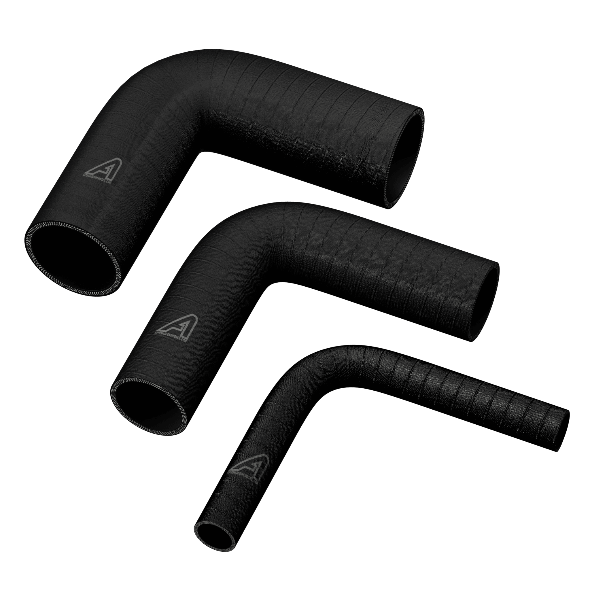 90 Degree Fuel & Oil Lined Classic Wrap Silicone Elbow - 150mm Legs ...